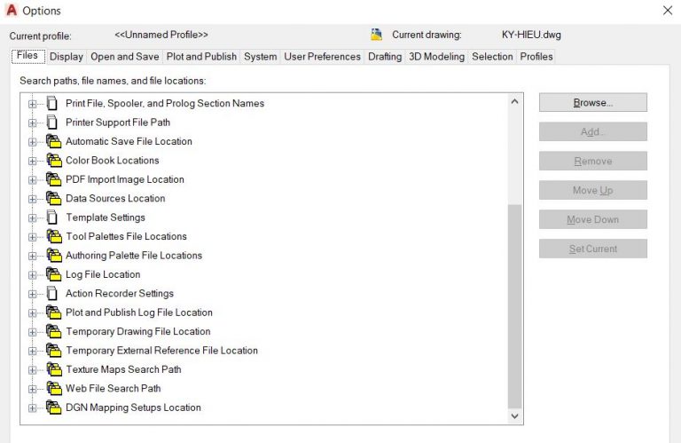 Cài đặt Option trong CAD || KHS247
